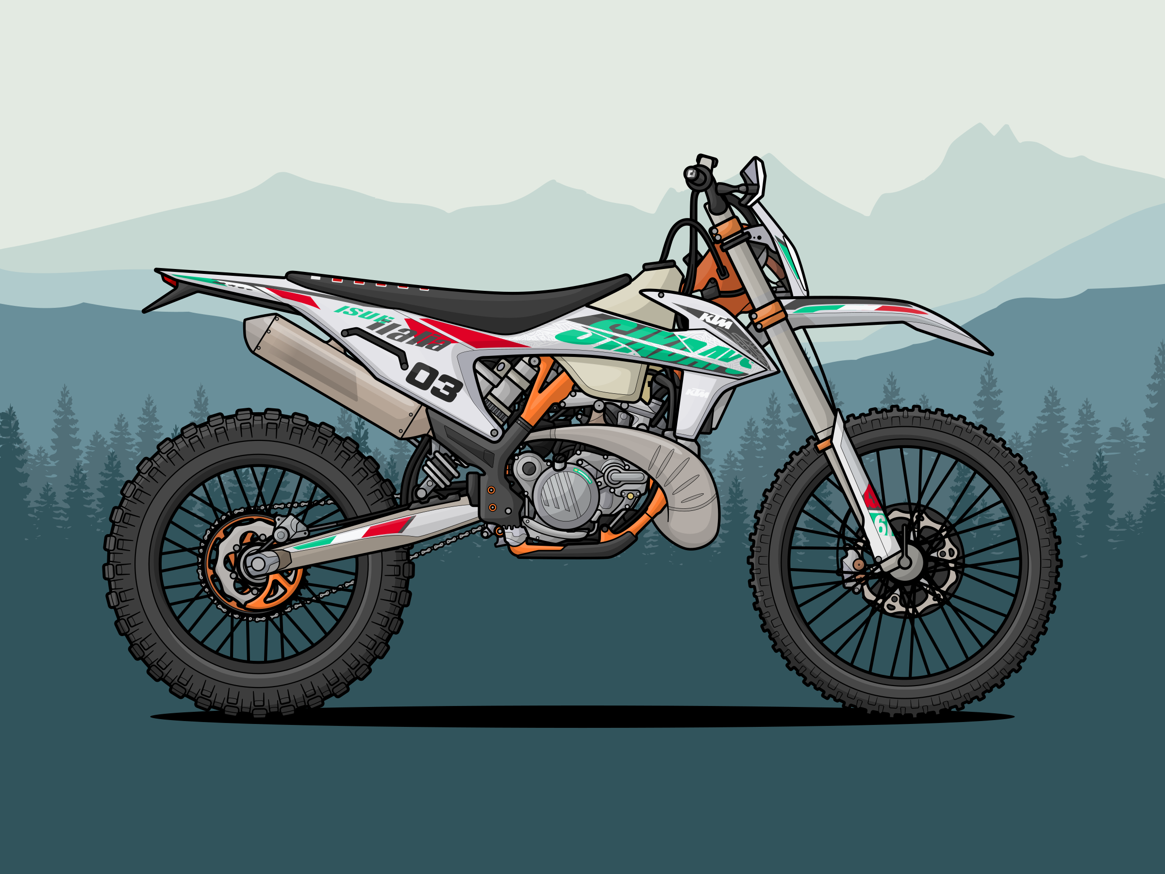 Custom Motorcycle Drawings